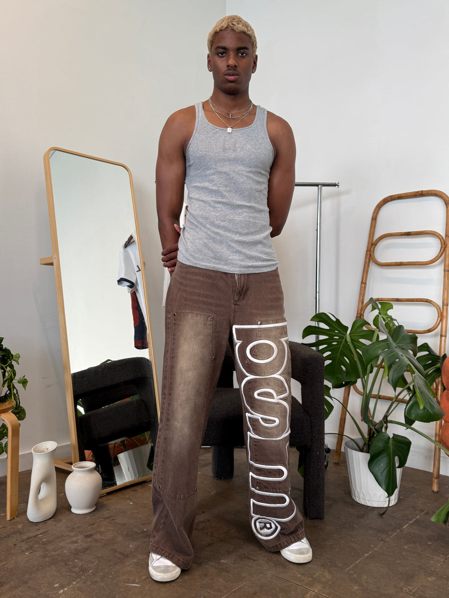 PATCHED SWEATPANTS GRAY – BSLM Clothing